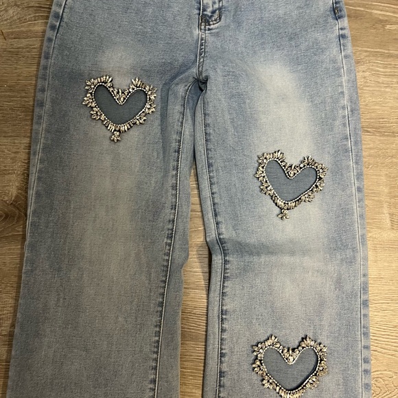 Lizette Collection | Jeans | Lizette Sparkly Heart Jeans | Poshmark